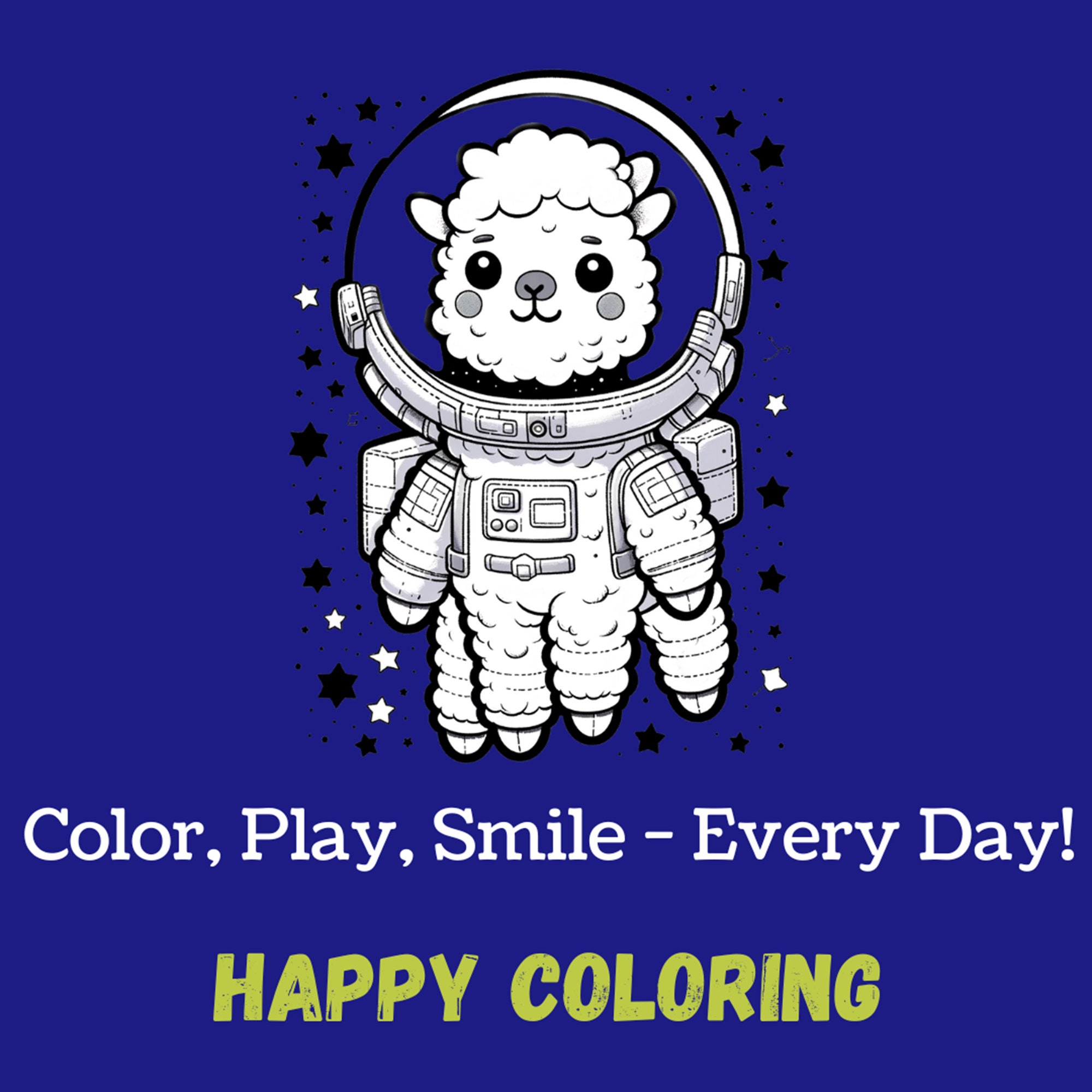 24 Charming Llama Pages for Coloring Immediate Download Grayscale Art ...