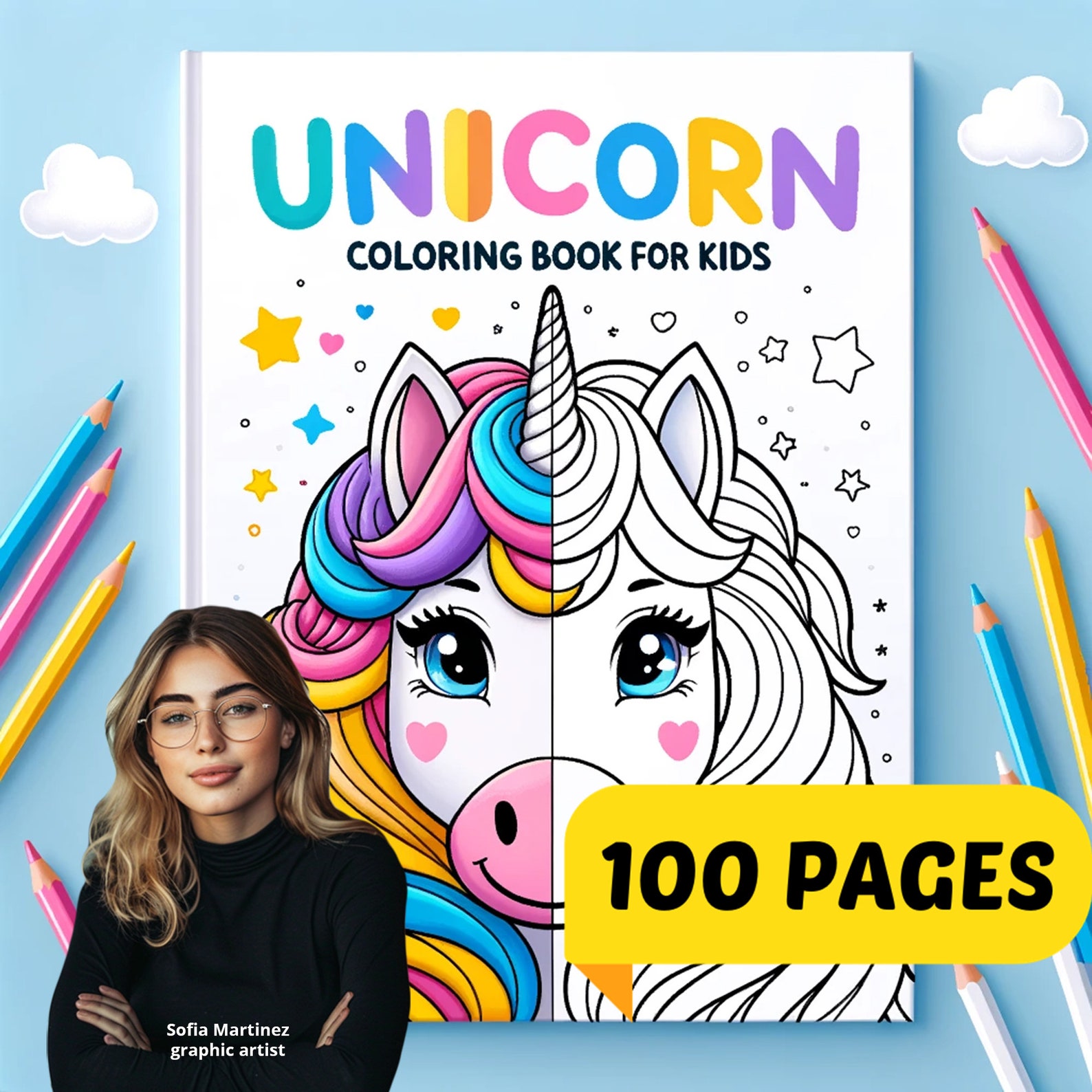 100 Cute Unicorn Coloring Pages for Kids for Girls , Unicorn Coloring ...