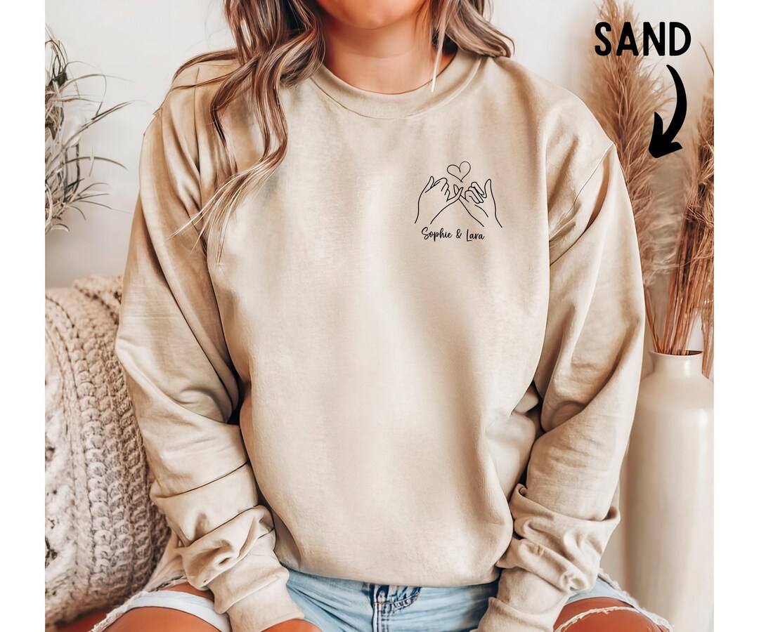 Personalized Pinky Promise Sweatshirt Besties Sweatshirt Best Friend ...