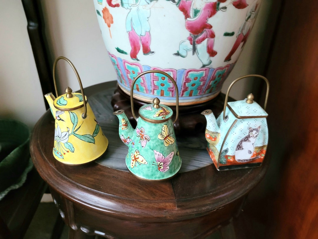 3 Vintage Collectible Miniature Teapot by Express Arts - Etsy