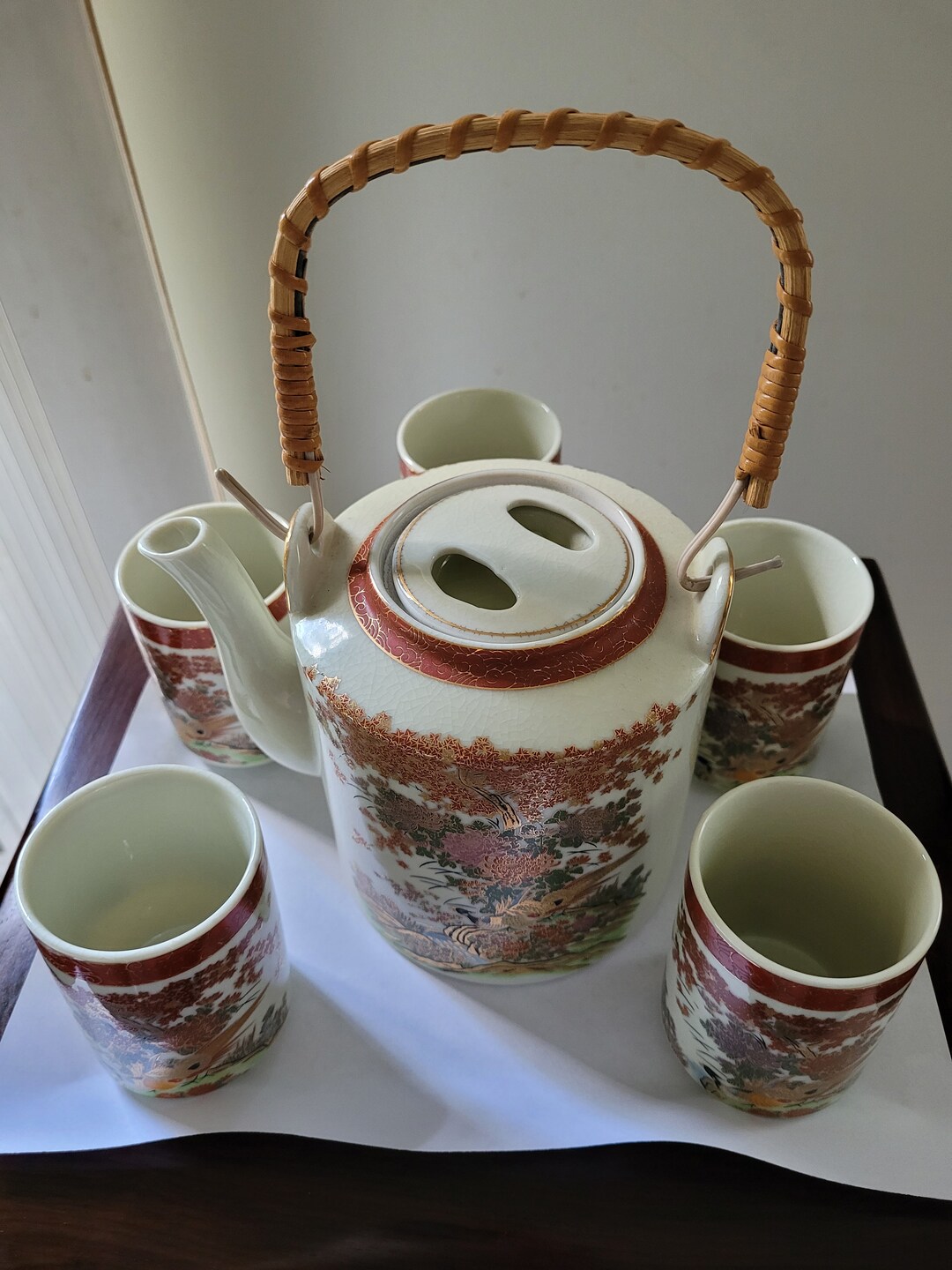 Japanese Satsuki Tea Set With One Kettle and 5 Cups in Excellent ...