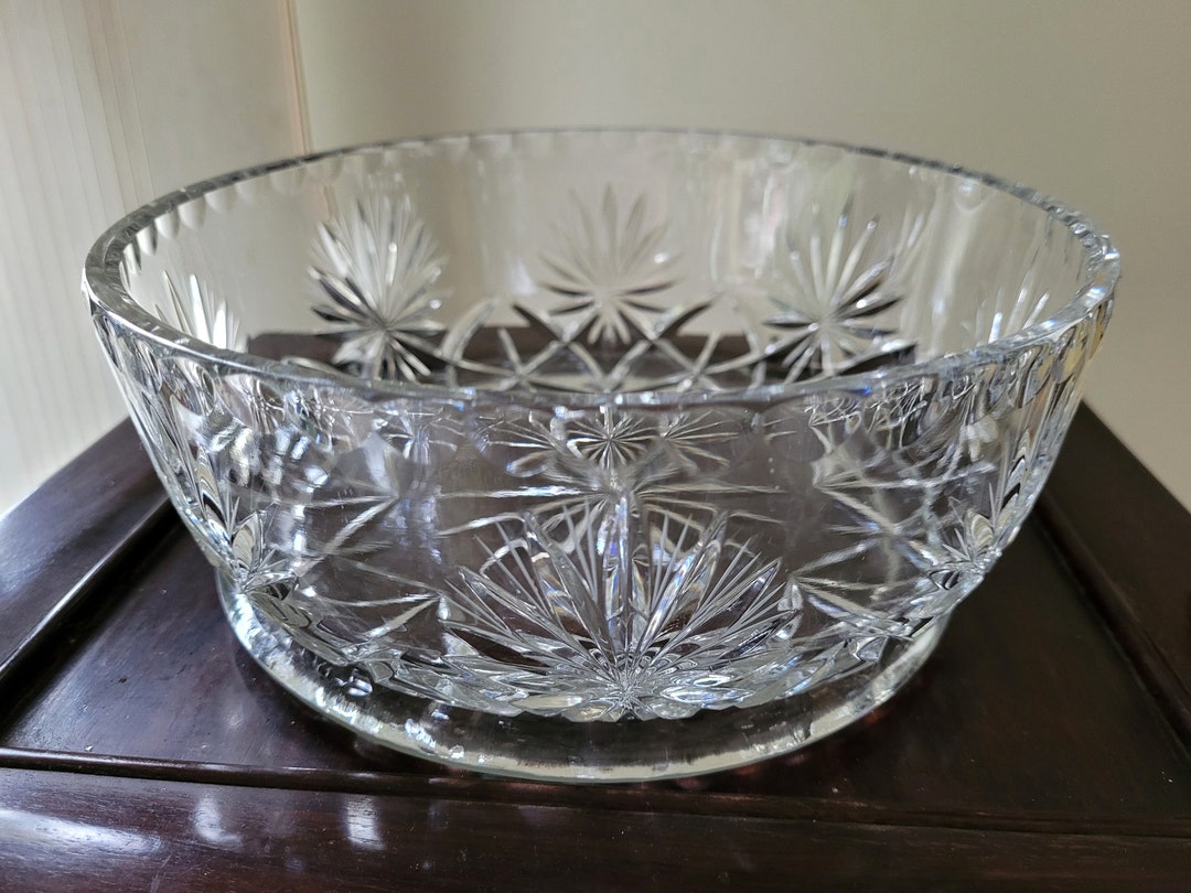 Poland Genuine Hand Cut Lead Crystal Salad Bowl - Etsy