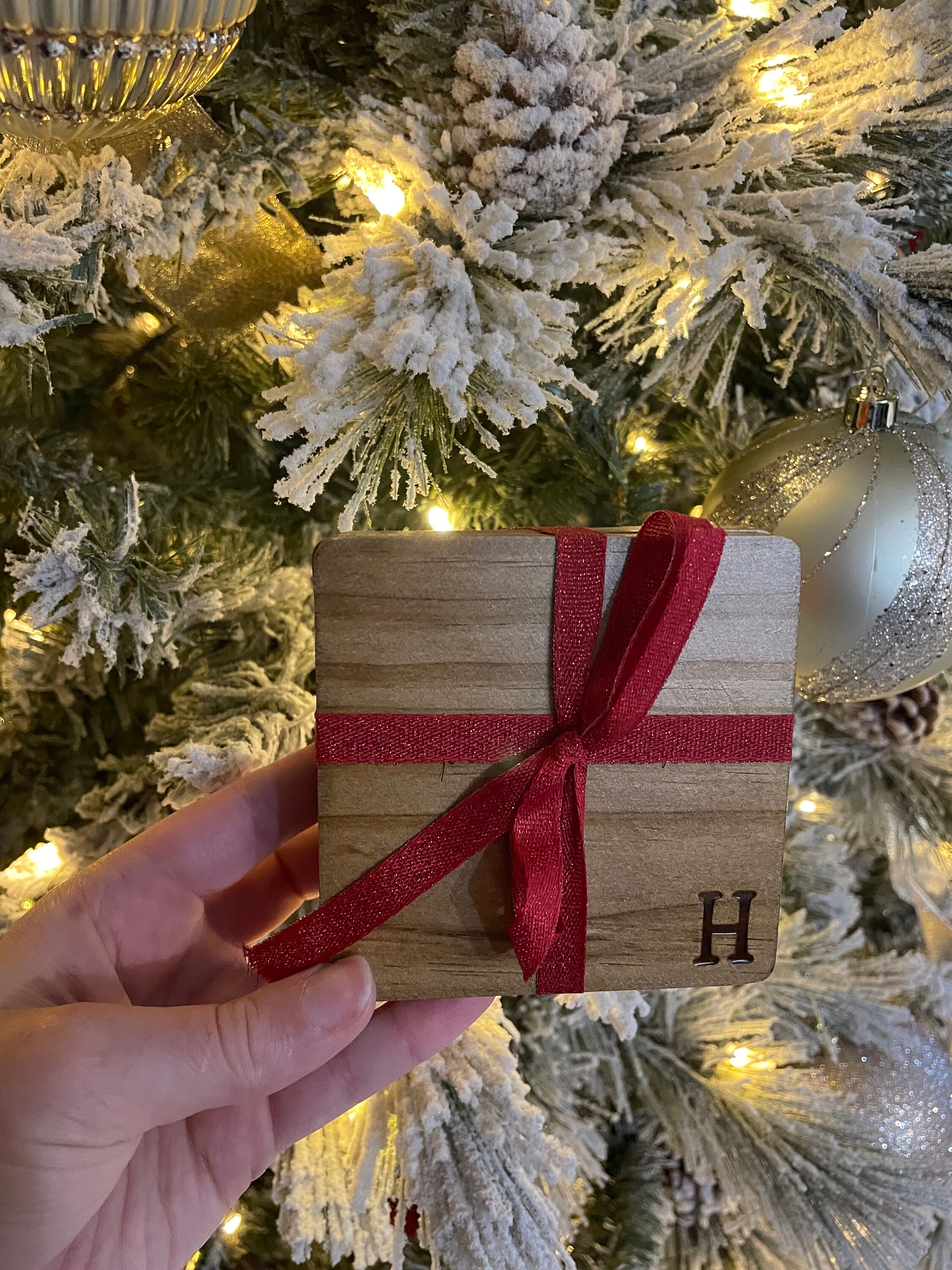 Personalized Wooden Coaster Set of 4, Wedding Gift, Christmas Gift ...