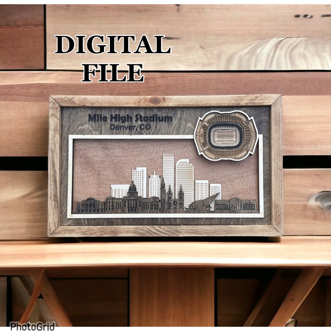 Laser Cut SVG Digital Cut File |denver, Colorado Skyline and 3D ...