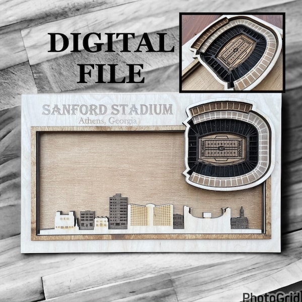 Layered Football Stadium Laser Files - Etsy