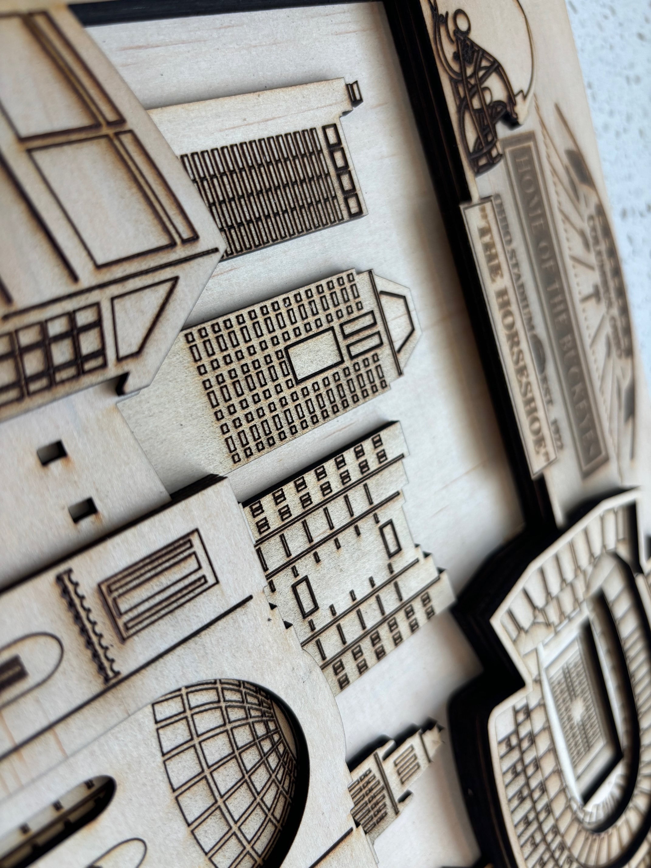 Laser Cut SVG Digital Cut File |columbus, Ohio Skyline and Detailed 3D ...