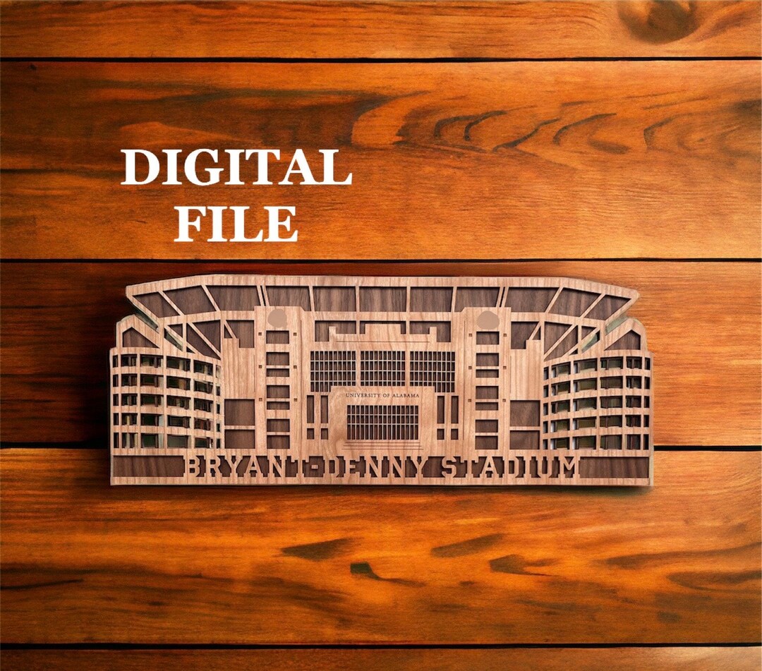 Laser Cut SVG Digital Cut File | Multi-layer College Football Stadium ...