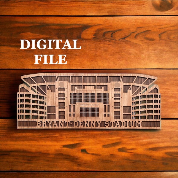 Layered Football Stadium Laser Files - Etsy