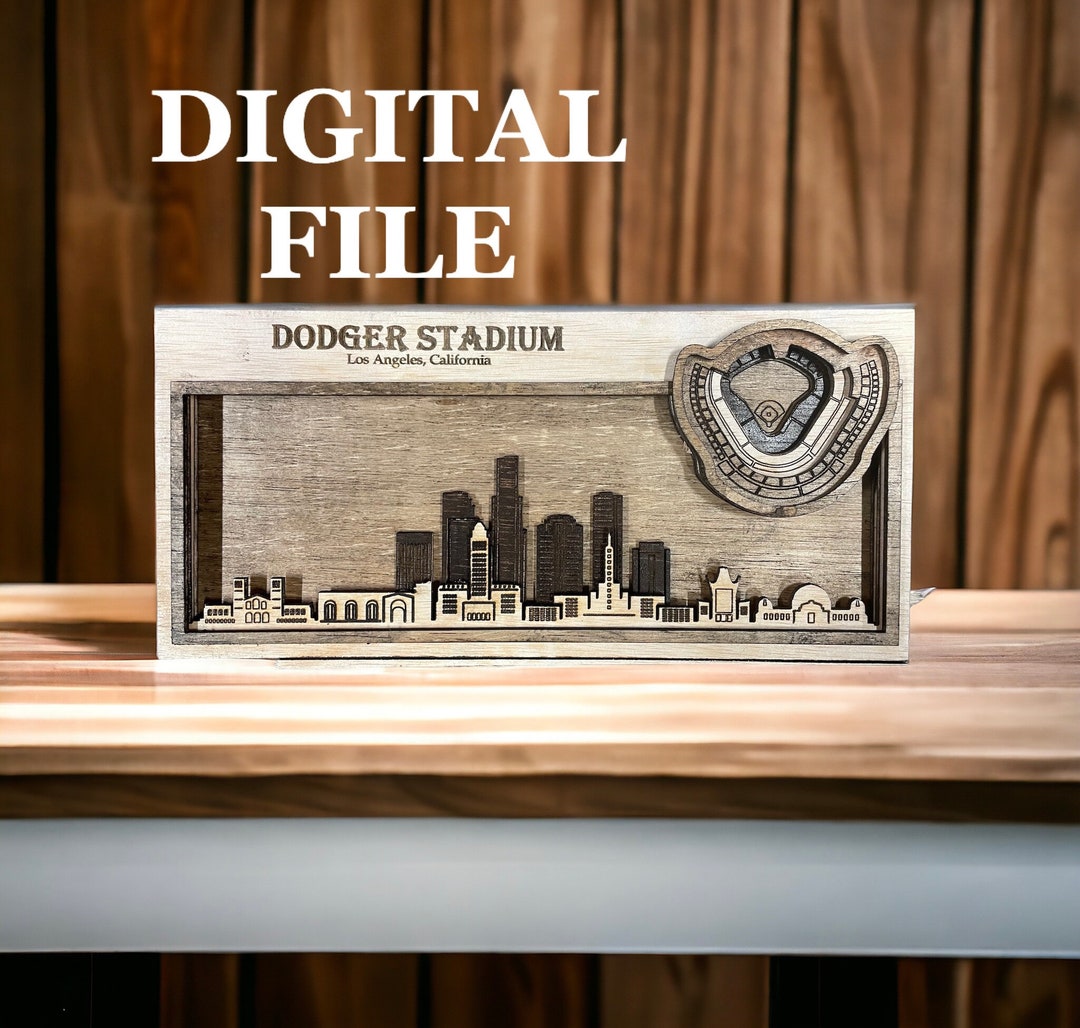 Laser Cut SVG Digital Cut File | Los Angeles, California Skyline and 3D ...