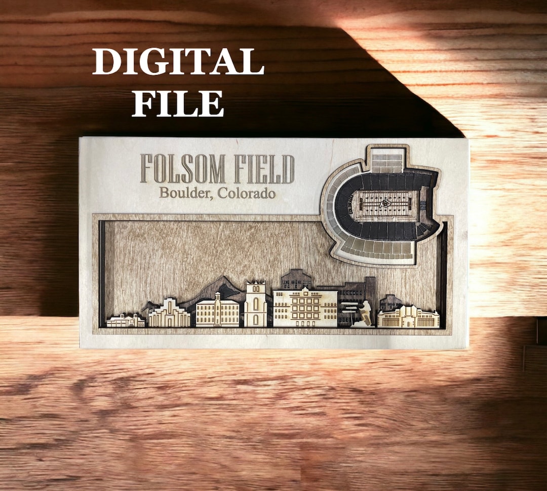 Laser Cut SVG Digital Cut File | Boulder, Colorado Skyline and 3D ...