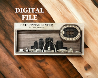 Laser Cut SVG Digital Cut File Boston, Massachusetts Skyline and 3D ...