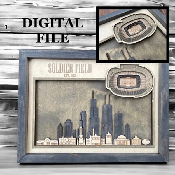 Layered Football Stadium Laser Files - Etsy