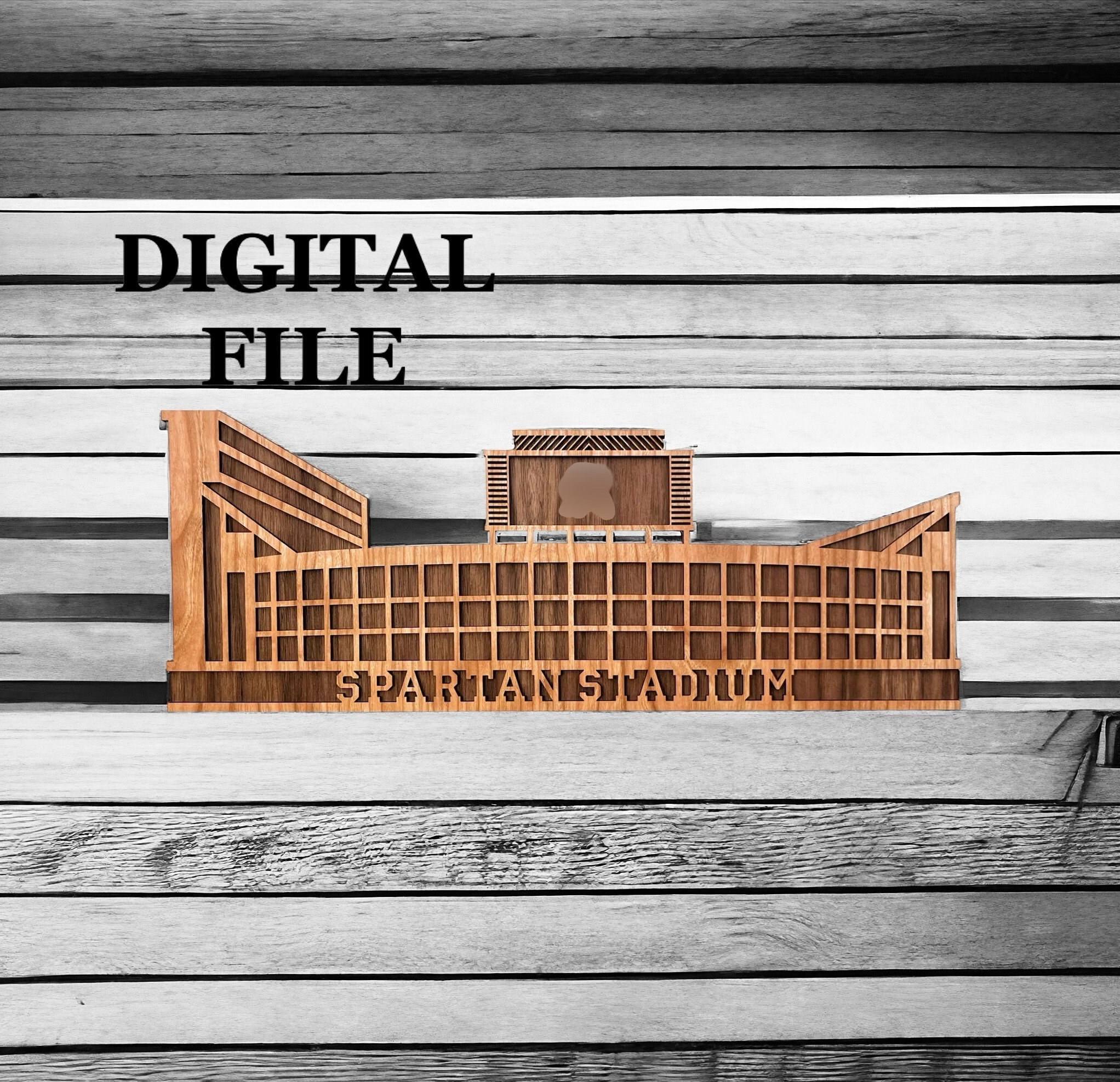 Laser Cut SVG Digital Cut File | Multi-layer College Football Stadium ...