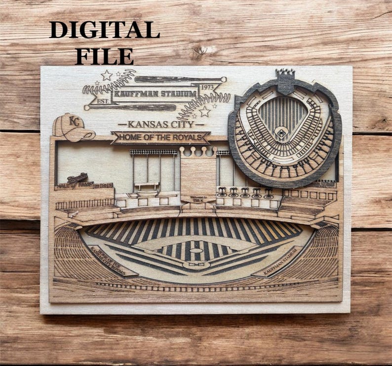 Laser Cut SVG Digital Cut File | Kansas City, Missouri Skyline and 3D ...