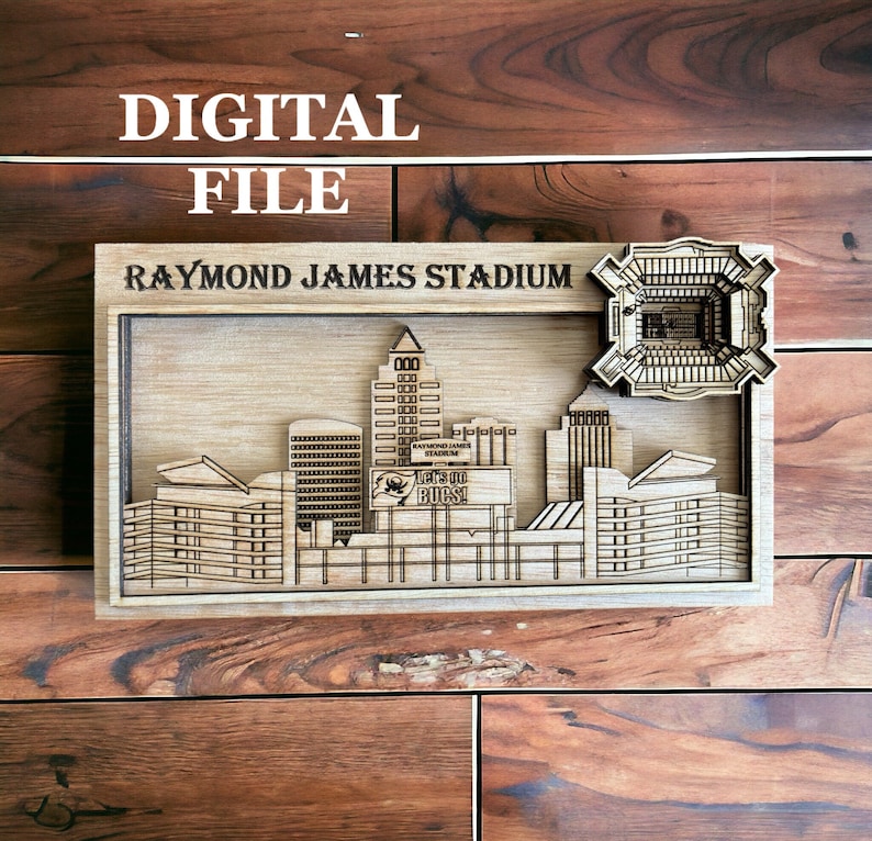 Laser Cut SVG Digital Cut File | Tampa Bay, Florida Skyline and 3D ...