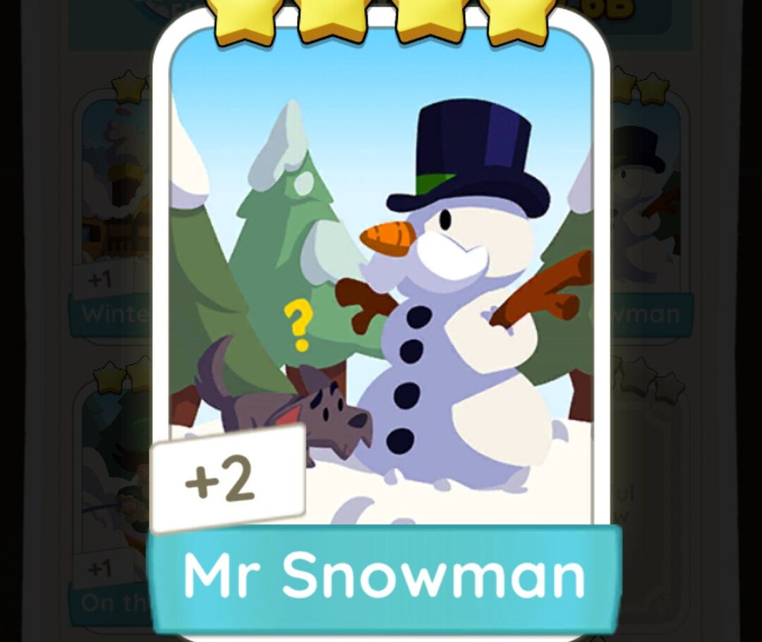 Monopoly Go Mr Snowman 4 Star Sticker - Etsy
