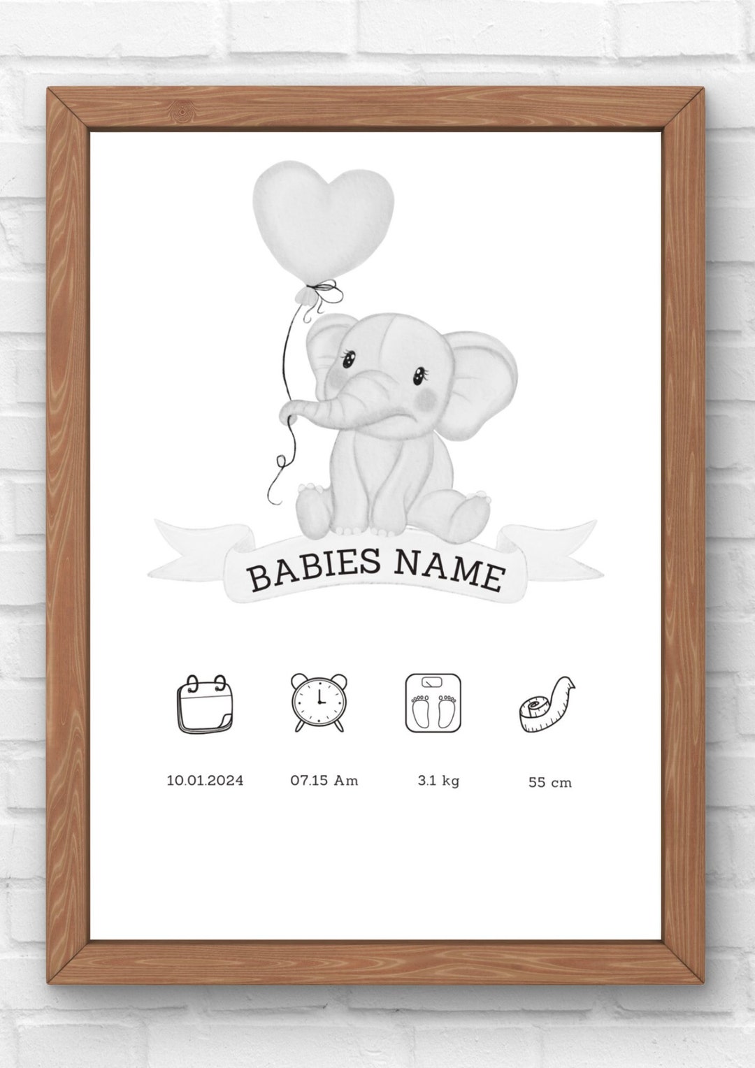 Personalized Newborn Baby Poster - Etsy
