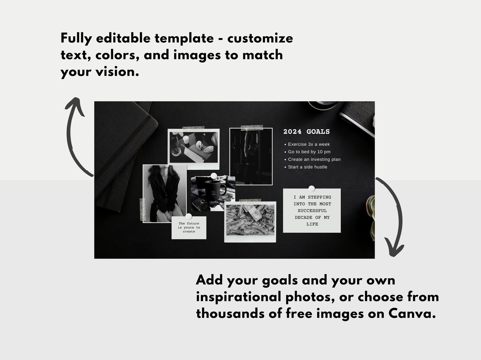 Vision Board 2024 Digital Vision Board Smart Goal Setting Desktop ...