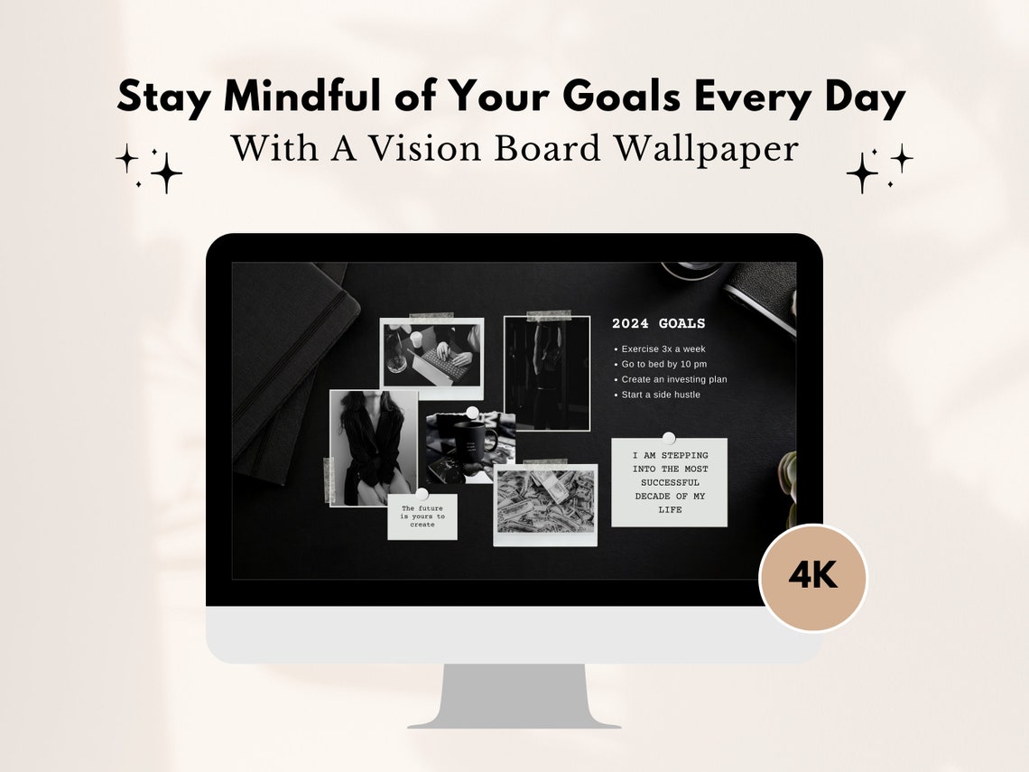 Vision Board 2024 Digital Vision Board Smart Goal Setting Desktop ...