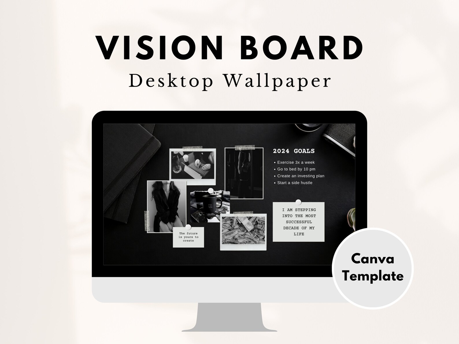 Vision Board 2024 Digital Vision Board Smart Goal Setting Desktop ...