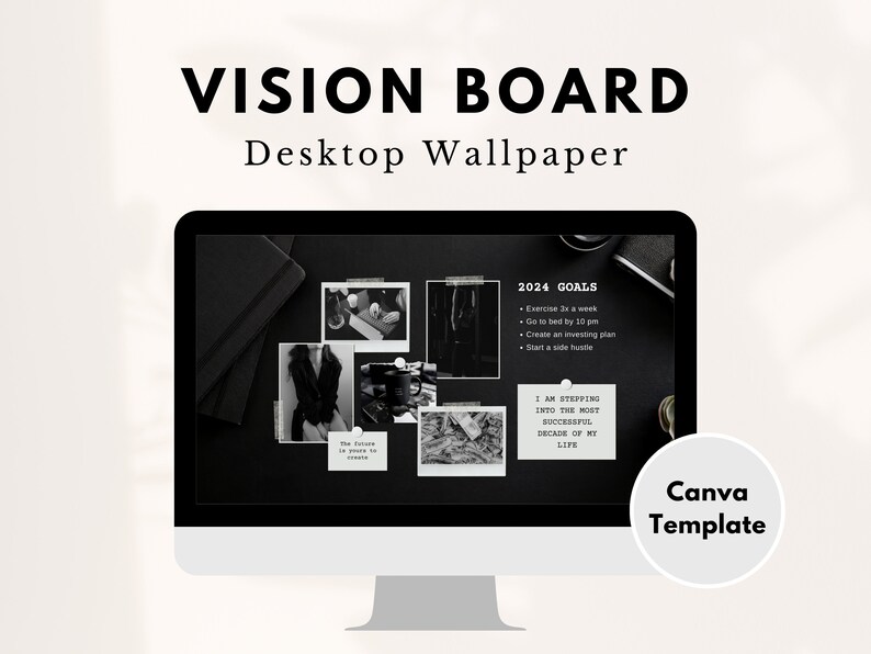 Vision Board 2024 Digital Vision Board Smart Goal Setting Desktop ...