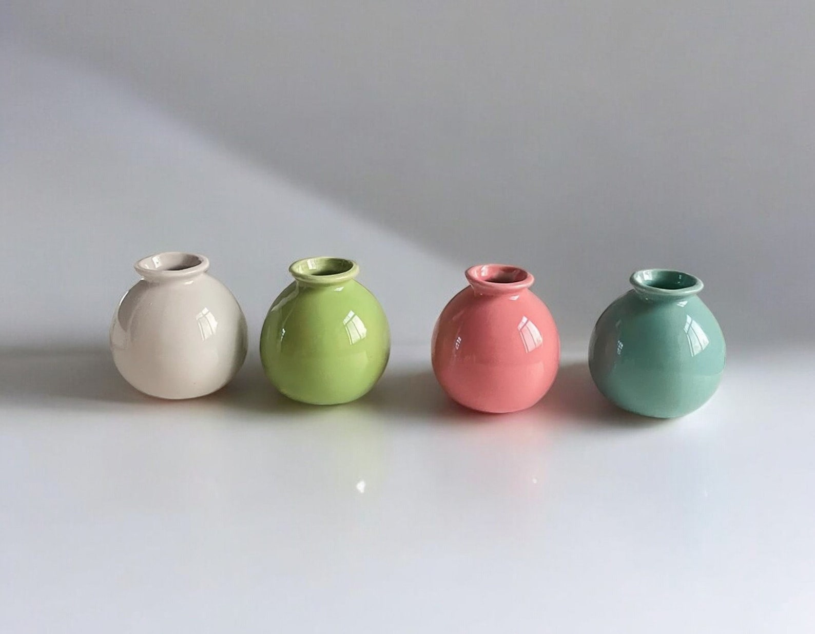 Mini Ceramic Vase Small Colorful Flower Pots Cute Vase Decor Home Decor ...