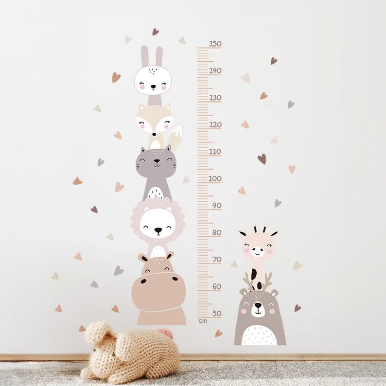 Height Chart Sticker Kids Growth Tracker Children's Room Decoration ...