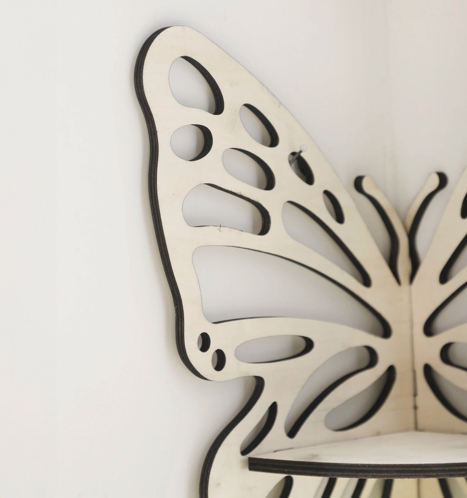 Butterfly Corner Shelf Home Decor Cute Butterfly Shelf Wooden Shelf ...