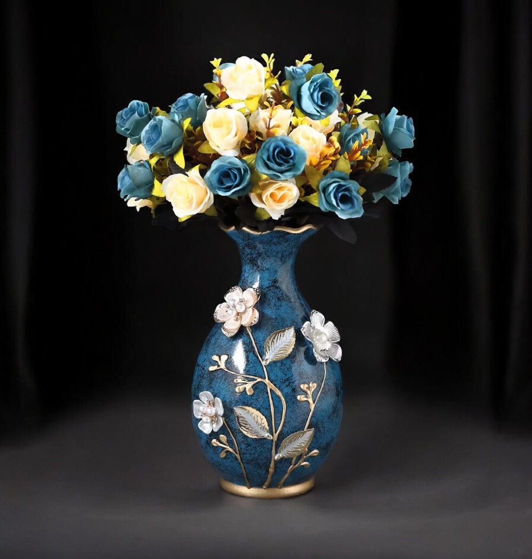 Ceramic Flower Vase Floral Design Flower Pot Elegant Vase Decorative ...