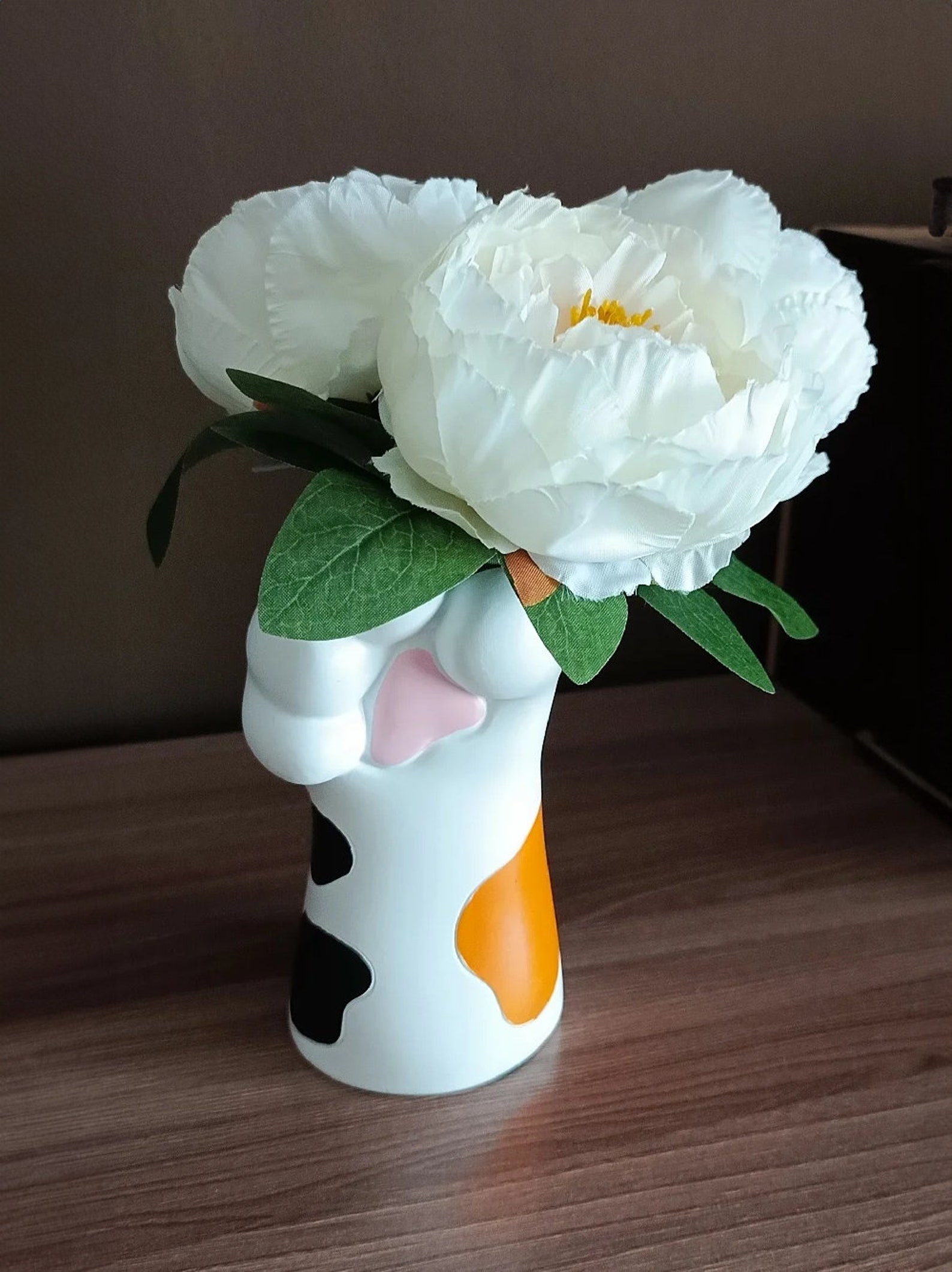 Paw Ceramic Vase Cat Paw Flower Pot Hand-painted Home Decor Cute Home ...