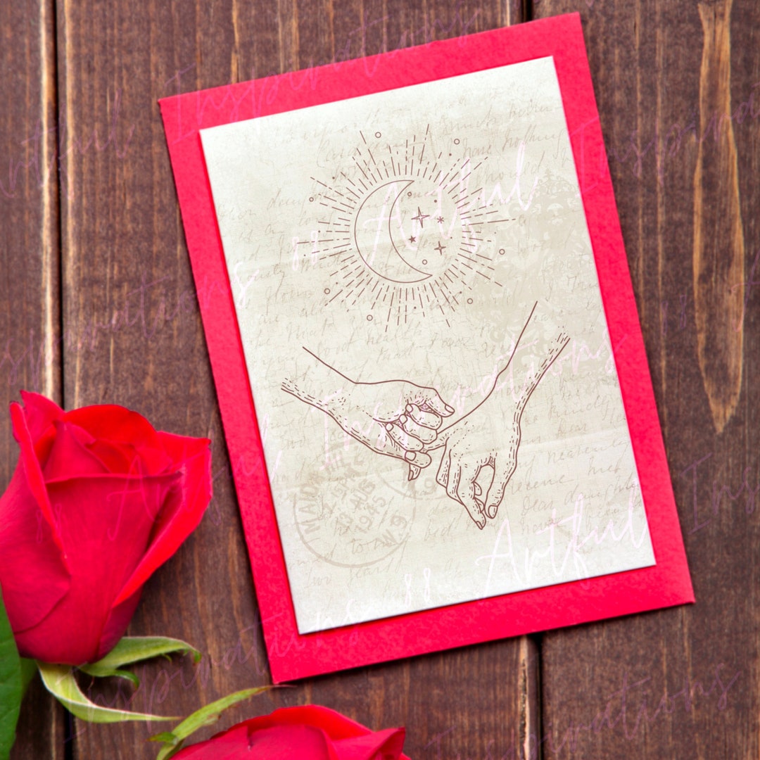 Pinky Promise Printable Card, Valentines Day Vintage Design for Someone ...