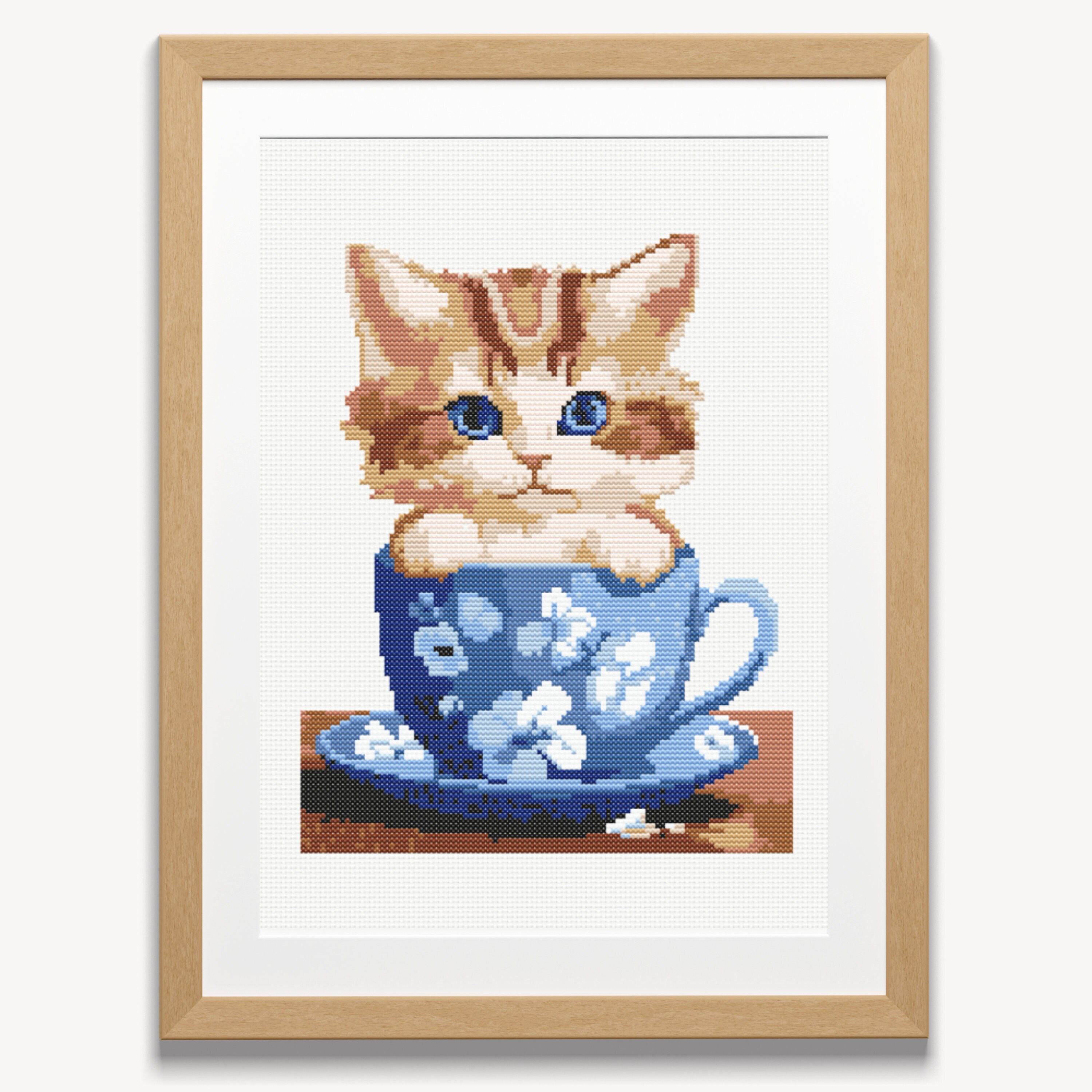 Cat Cross Stitch Pattern, PDF Cross Stitch, Simple Cross Stitch ...