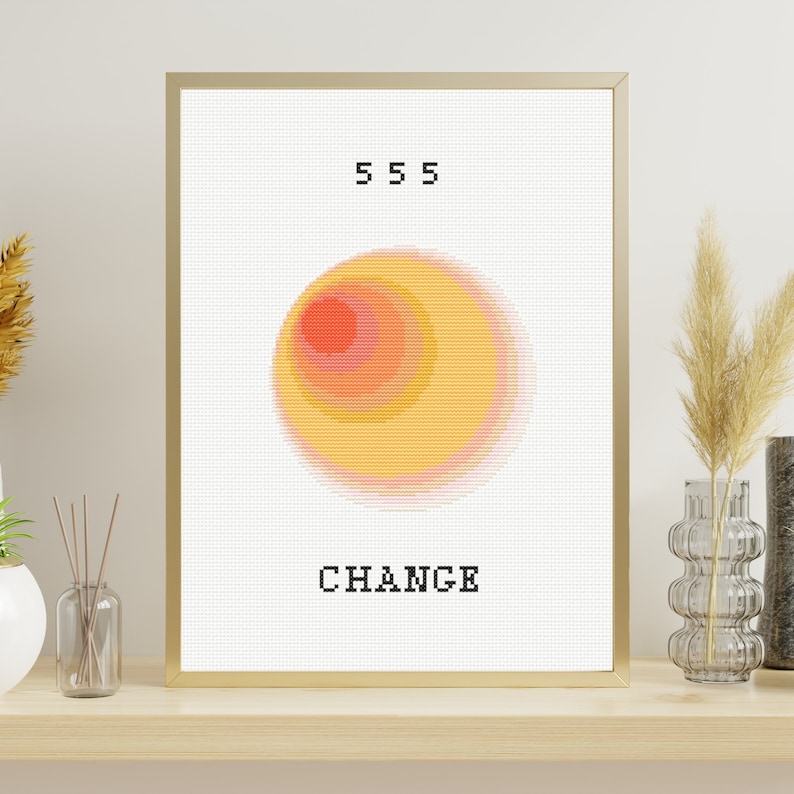 Angel Numbers Cross Stitch Pattern, Temperature Stitch Pattern, Digital ...