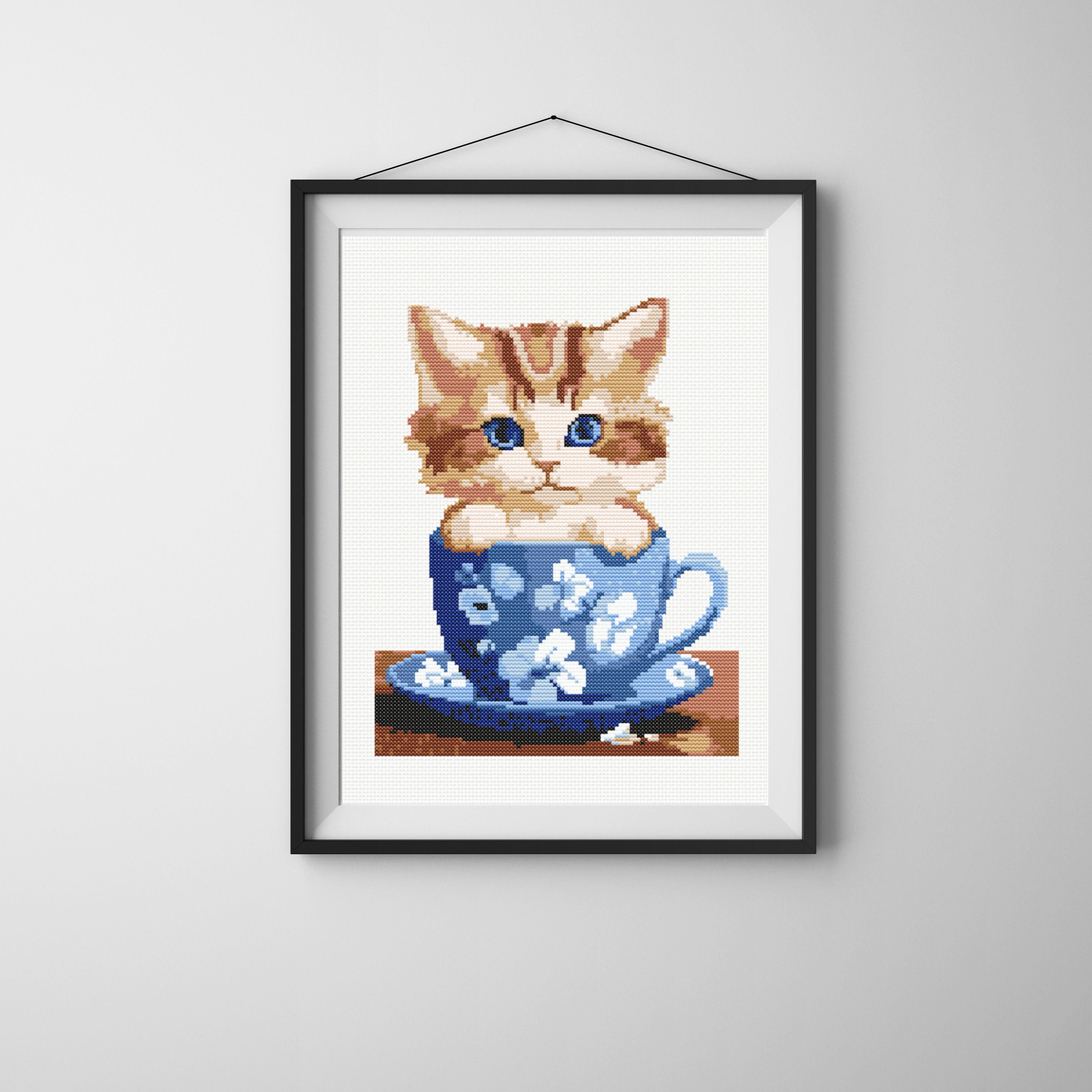 Cat Cross Stitch Pattern, PDF Cross Stitch, Simple Cross Stitch ...