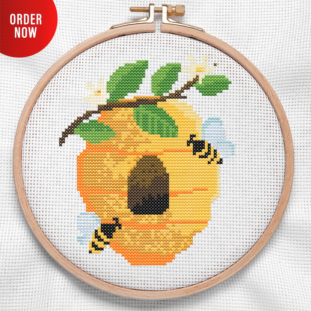 Bee Cross Stitch Pattern, Easy Small Bumblebee Embroidery, PDF Instant ...