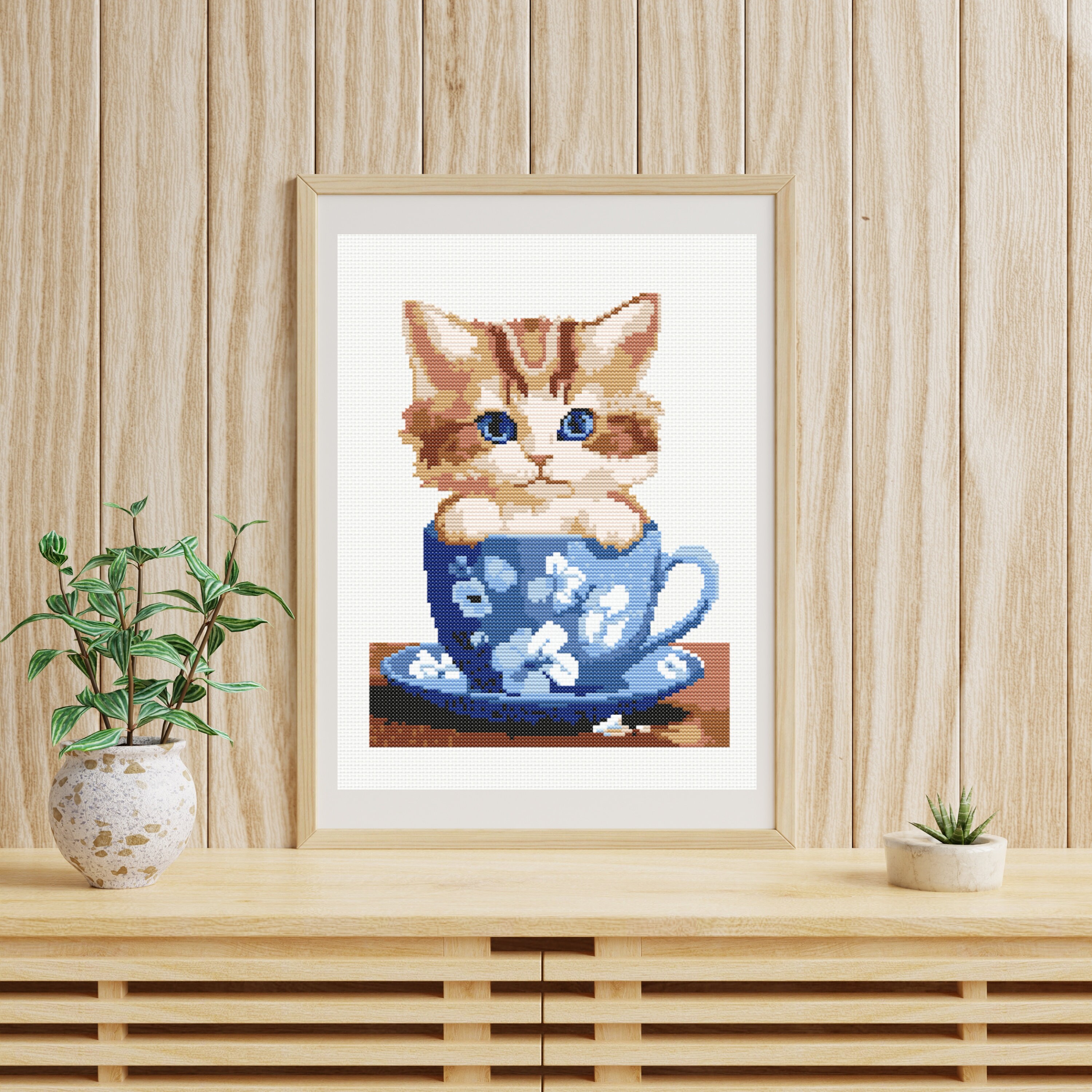 Cat Cross Stitch Pattern, PDF Cross Stitch, Simple Cross Stitch ...