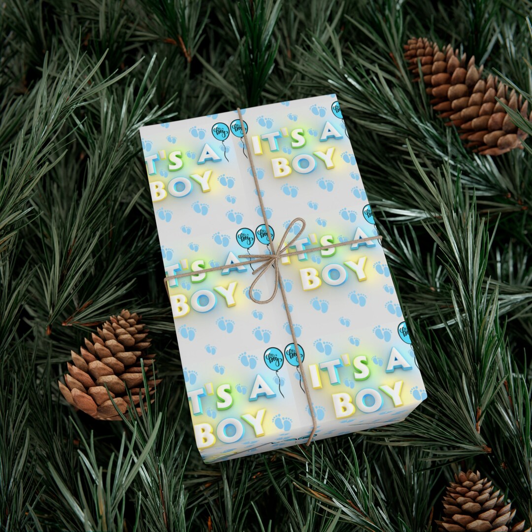 Its A Boy Gift Wrap Paper - Etsy