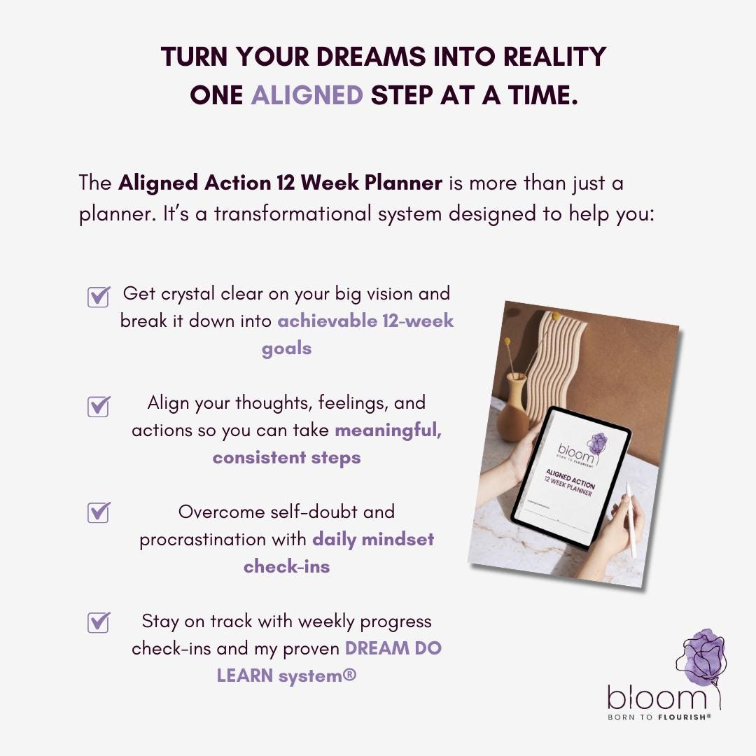 Aligned Action 12-week PDF Digital Planner | Hyperlinked Goal Planner ...