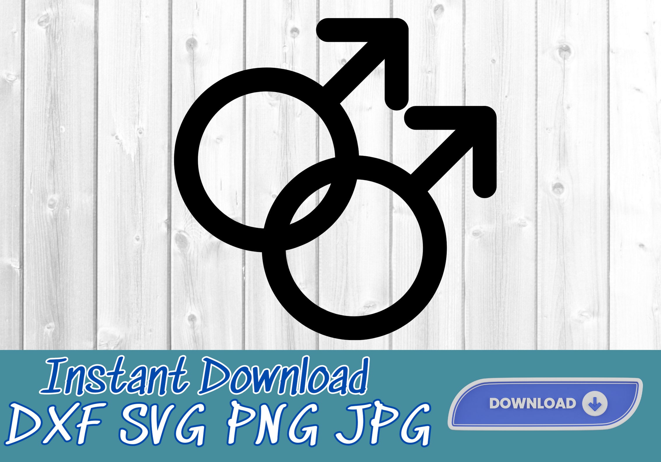 Gender Symbols, Solid Vector File of the Male Symbol, Outline for ...