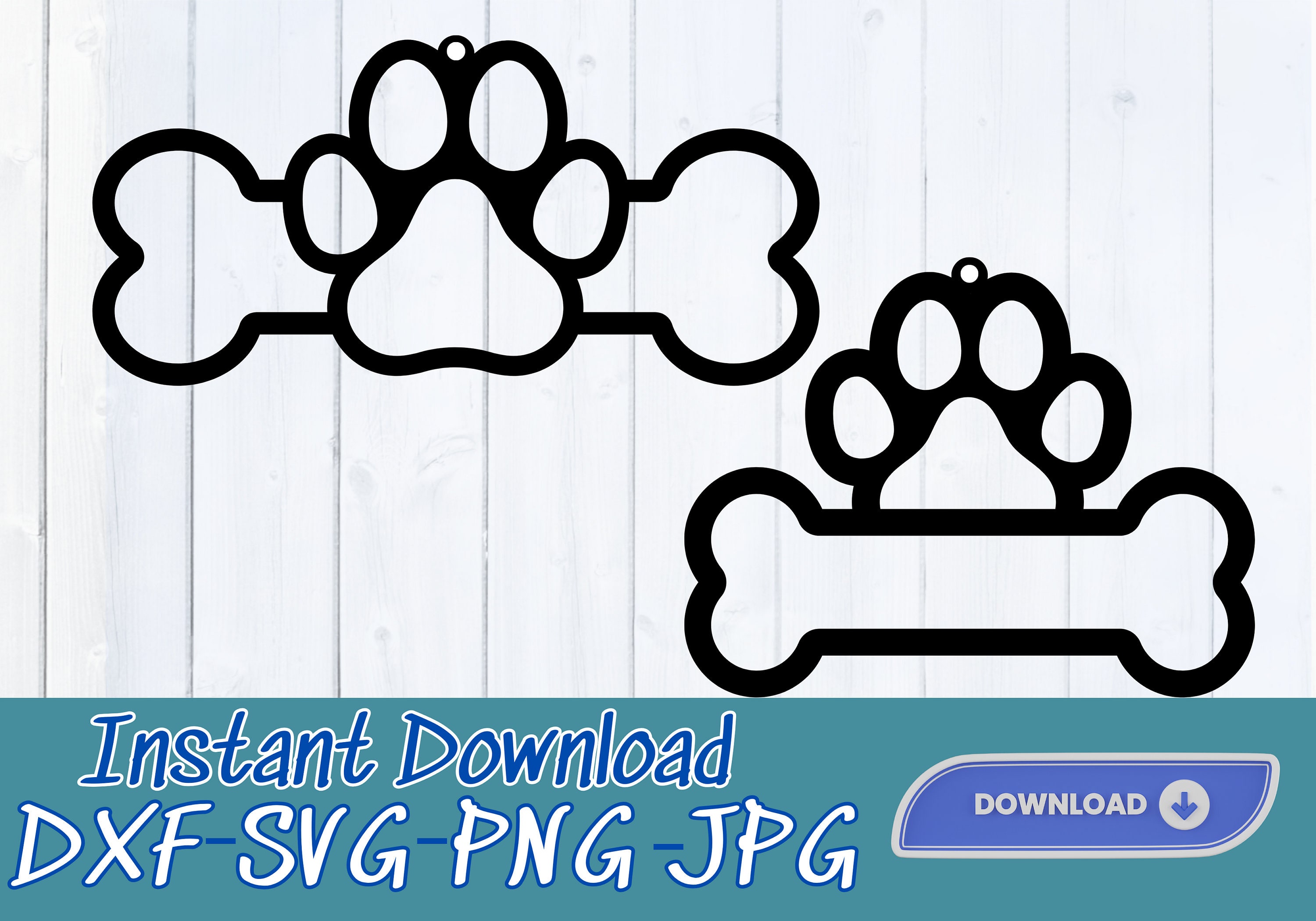 Dog Bone SVG File, Digital Cutting File for Cricut and Silhouette, Dog ...