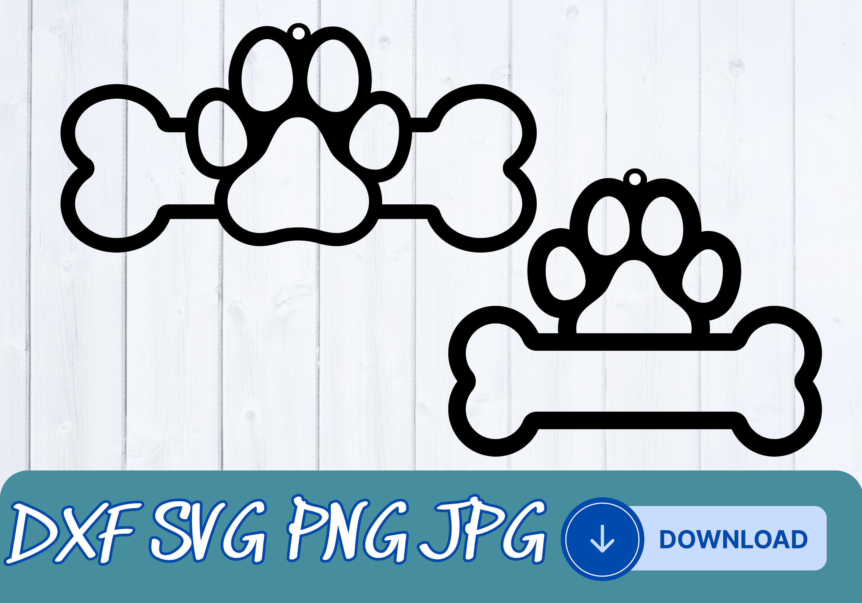 Dog Bone SVG File, Digital Cutting File for Cricut and Silhouette, Dog ...
