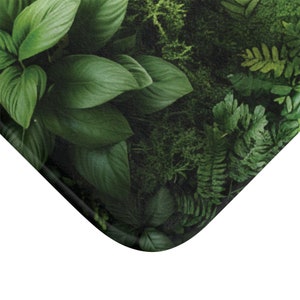 Forest Moss Bath Mat Temperate Forest Moss and Plants Bath Mat Nature ...