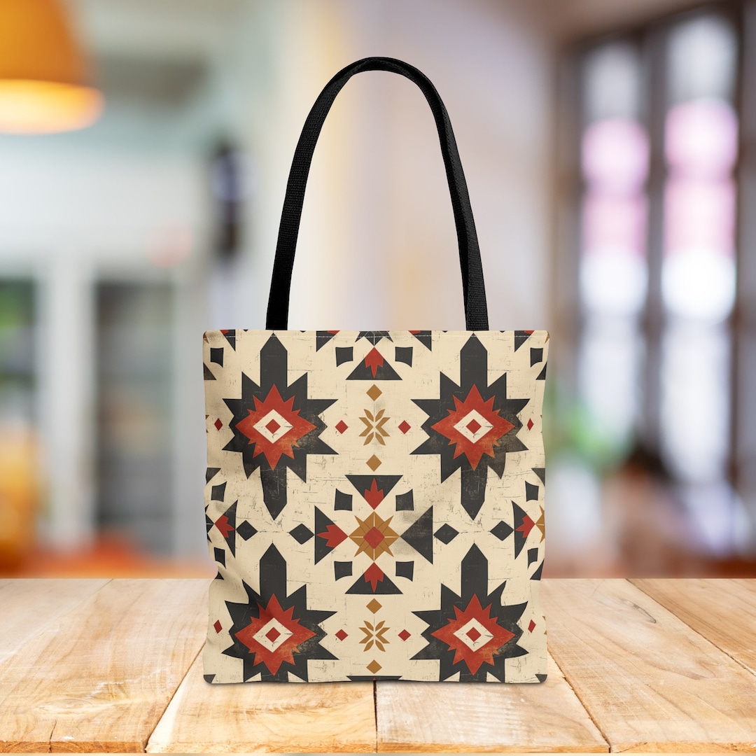 Tote Bag Southwestern Design Modern Western Tote Native American ...