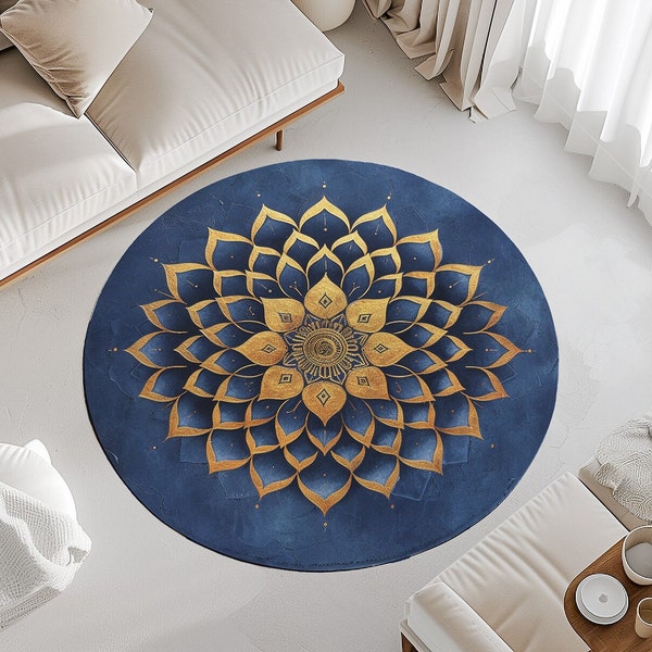 Large Round Rug - Etsy