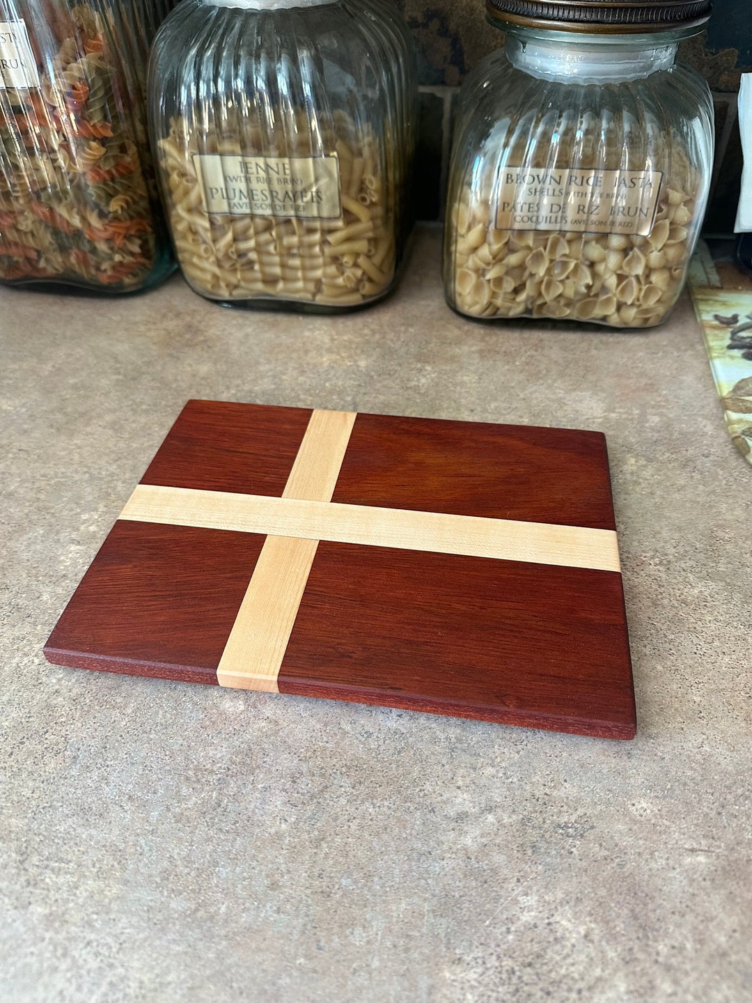 Custom Danish Flag Cutting Board Maple and Bloodwood Cheese Board ...