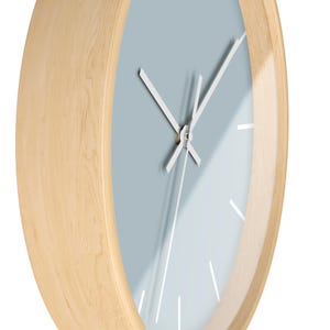 Smokey Blue Wall Clock Minimalist Blue Clock for Living Room Wall Decor ...