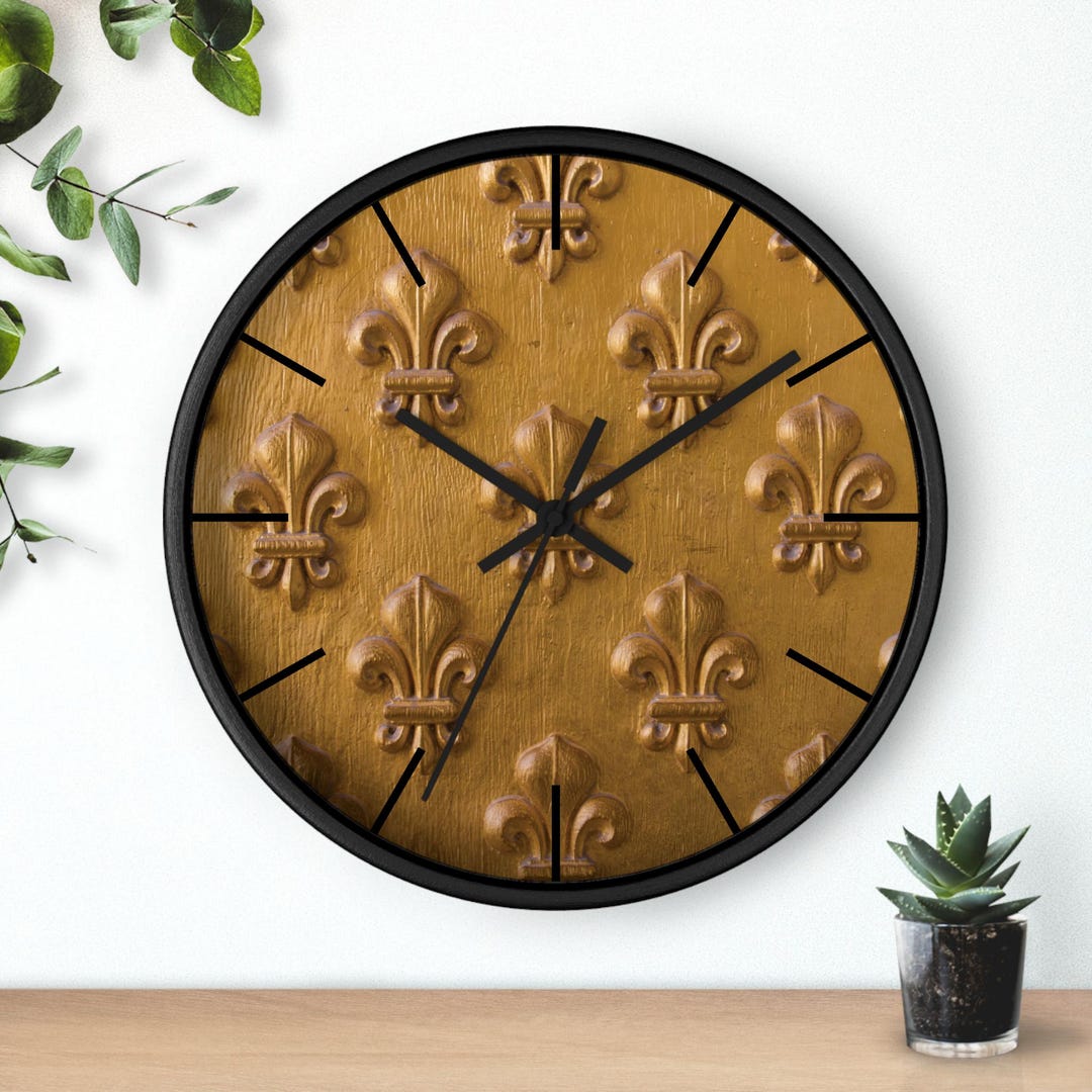 Fleur De Lis Wall Clock French Clock for Living Room Wall Decor Fleur ...