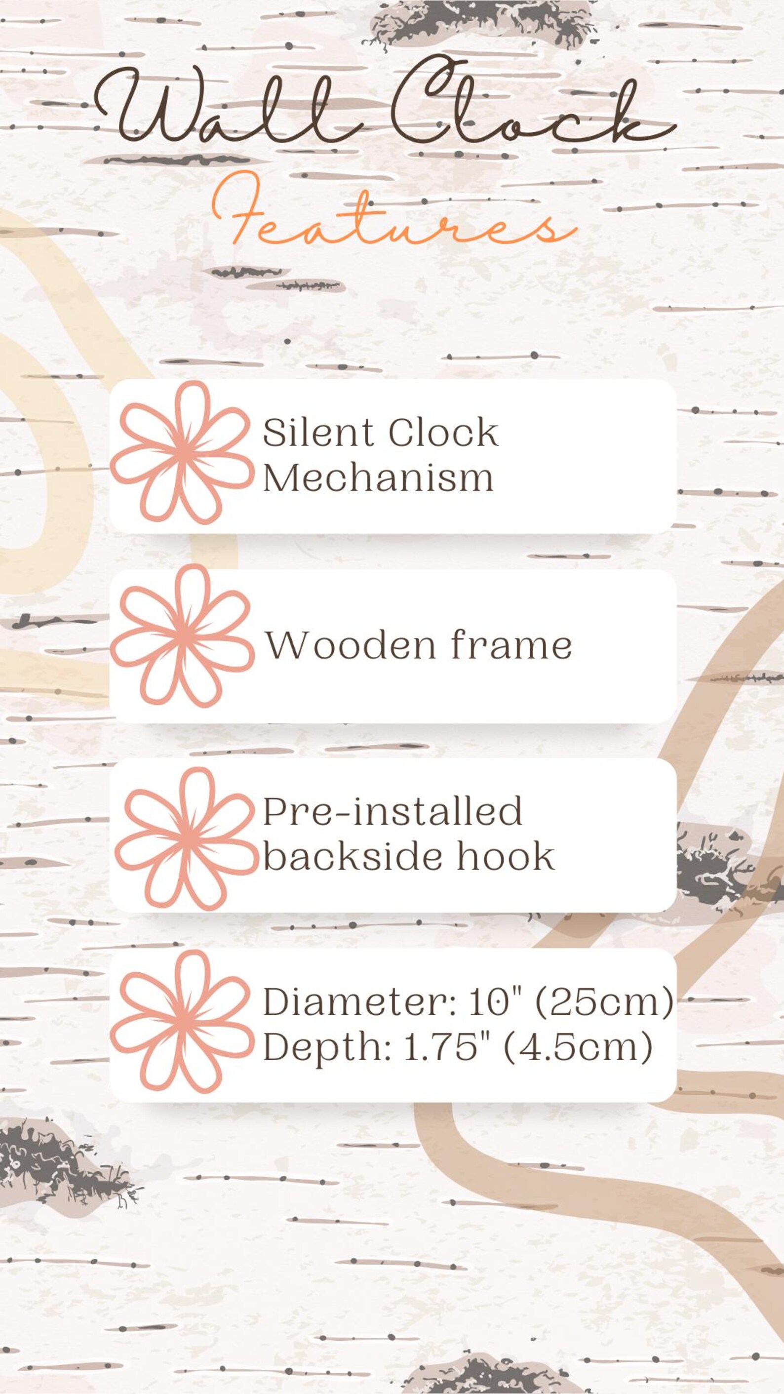 Botanical Jungle Wall Clock With Birds Green Jungle Abstract Wall Decor ...