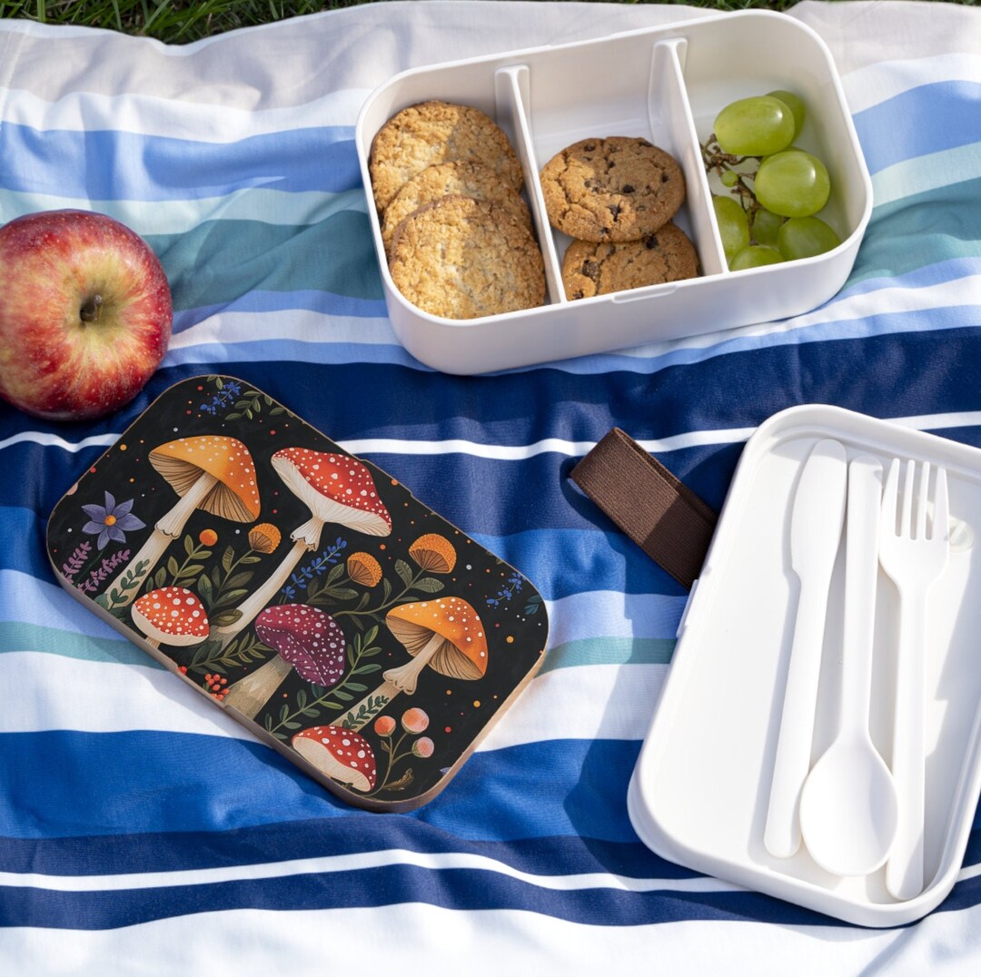 Bento Lunch Box Wild Mushroom Scandinavian Design Lunch Box Wood Eco ...
