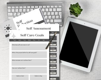 Self-care Planner Printable, Self-love Journal, Mood Tracker ...